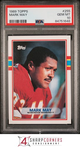 1989 TOPPS #255 MARK MAY RC REDSKINS LOW POP PSA 10 F3822098-648 | eBay