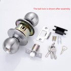 Stainless Steel Ball Knobs Door Handle Privacy Passage Lock Entrance ...