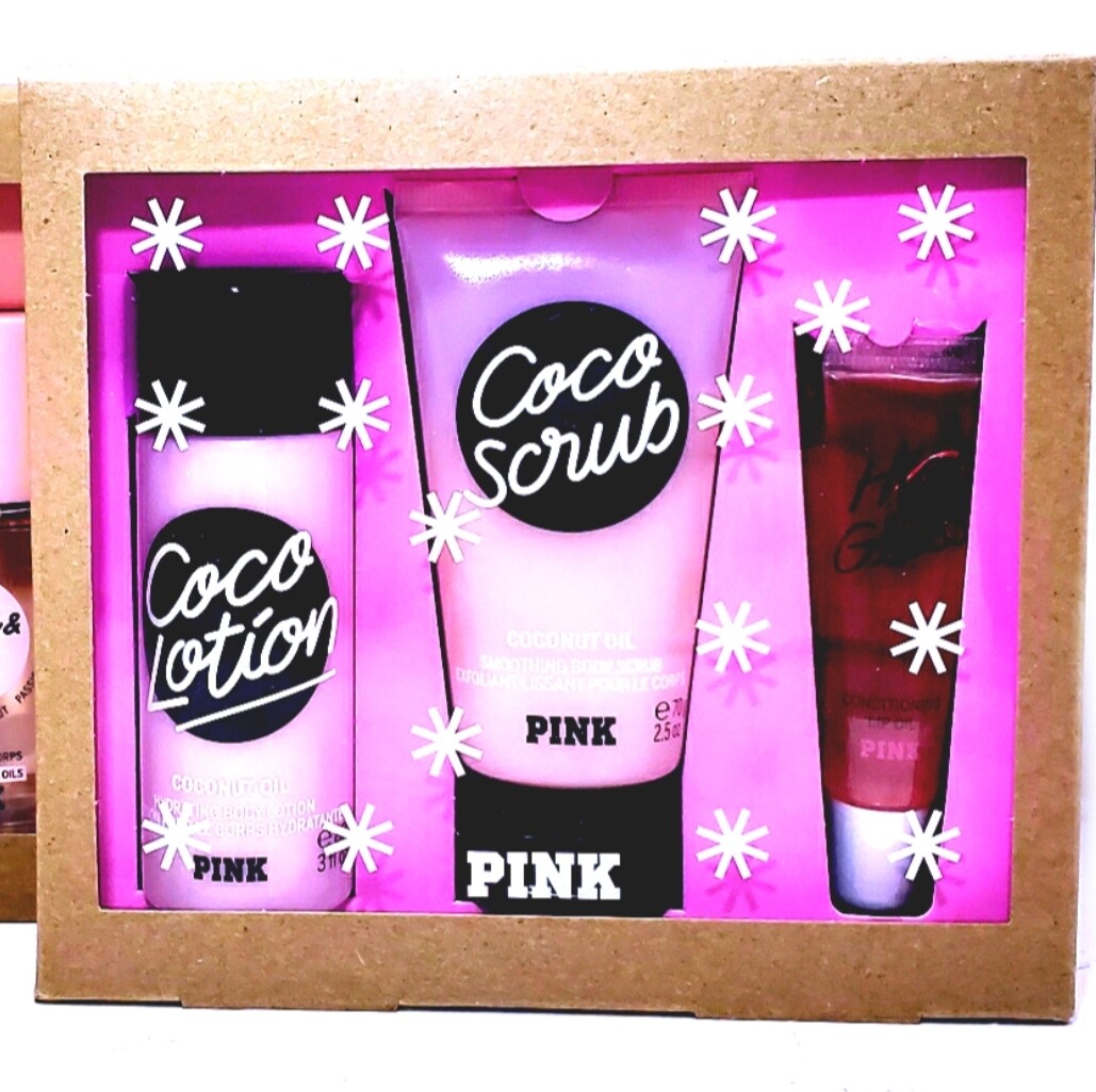 Victoria's Secret PINK FRESH & CLEAN or COCO MINI Beauty GIFT SET U Pic ...
