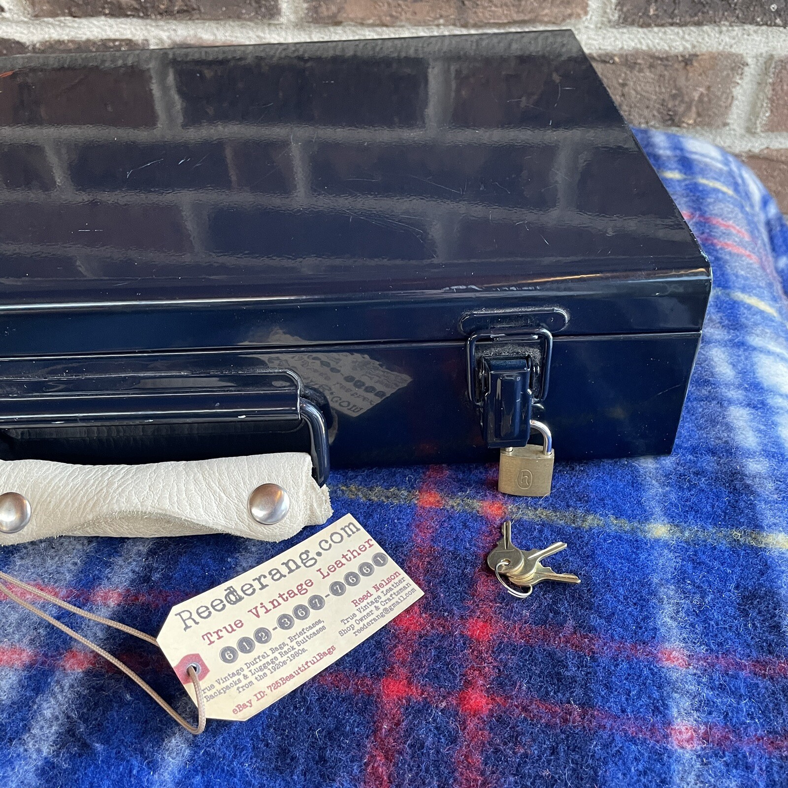 VINTAGE 1990s YACHTING STEEL STRONG BOX BRIEFCASE WITH MODIFICATIONS R ...