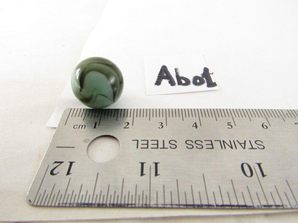 WILD Vintage GREEN CAMO Christensen or ALLEY Tri-Color Swirl Marbles ...