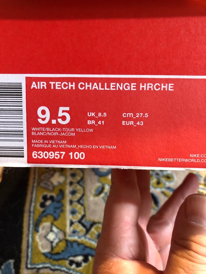 NIKE AIR TECH CHALLENGE HUARACHE 630957 100 ANDRE AGASSI PE LE QS ...