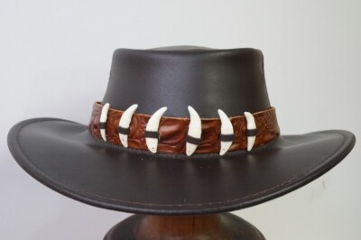 crocodile leather print Hat band for all hats with 6 teeth Australian ...