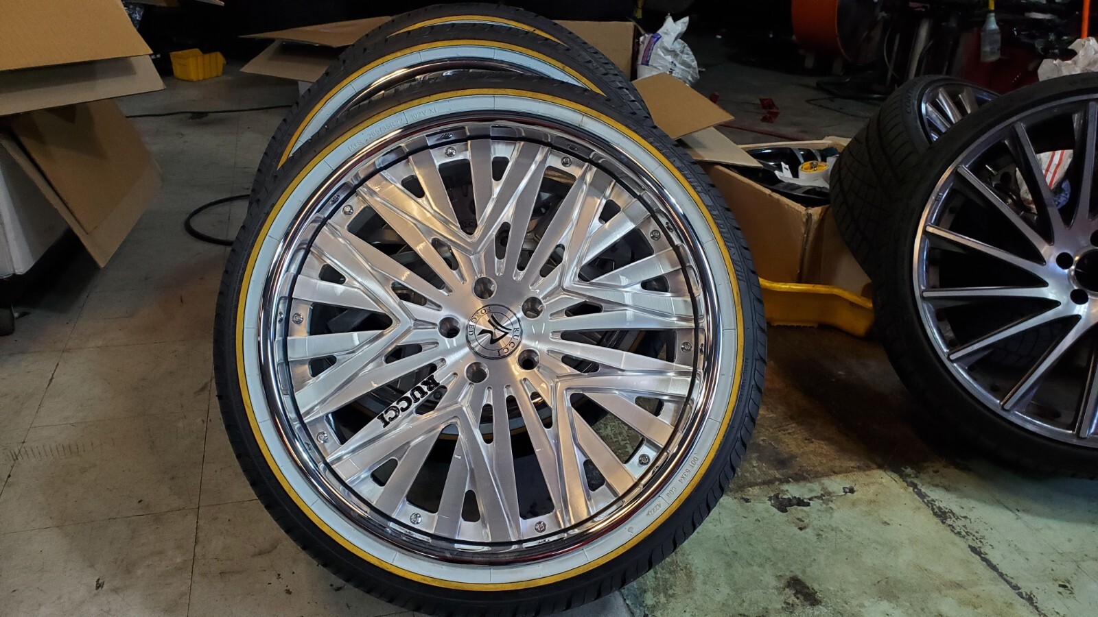 22" Rucci Priority Brushed Face W/ Chrome lip Wheels 22x9 3" Lip Vouge ...