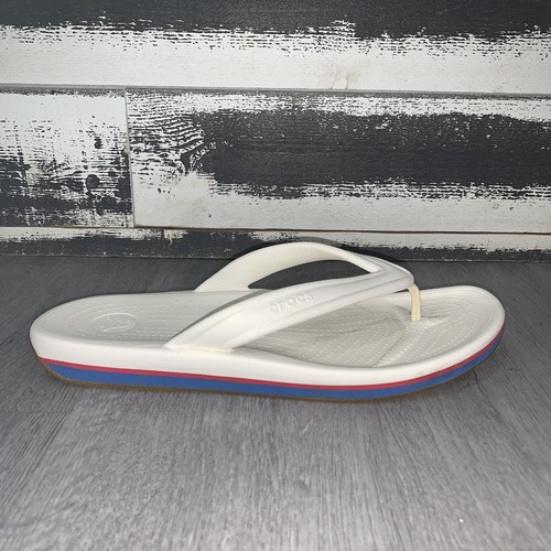 Crocs Retro Flip Flop Sandals Men’s White Thong Sanda… - Gem