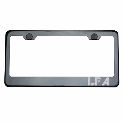 Titanium Gun Metal License Plate Frame LFA Laser Etched Metal Screw Cap ...