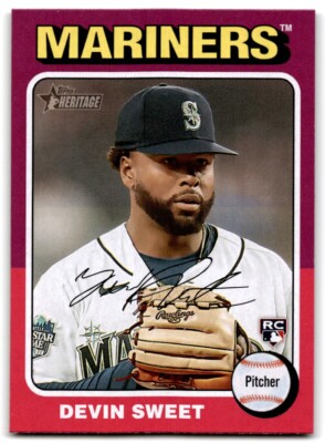 2024 Topps Heritage Devin Sweet RC Seattle Mariners #242 | eBay