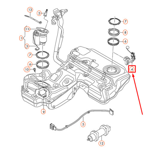 NEW AUDI A6 4G C7 LEFT UPPER FUEL GAUGE SENSOR 4G0919673C OEM | eBay
