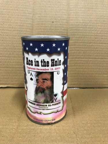 Vintage Ace In The Hole - Saddam Hussein - Empty Pull Top Beer Can | eBay