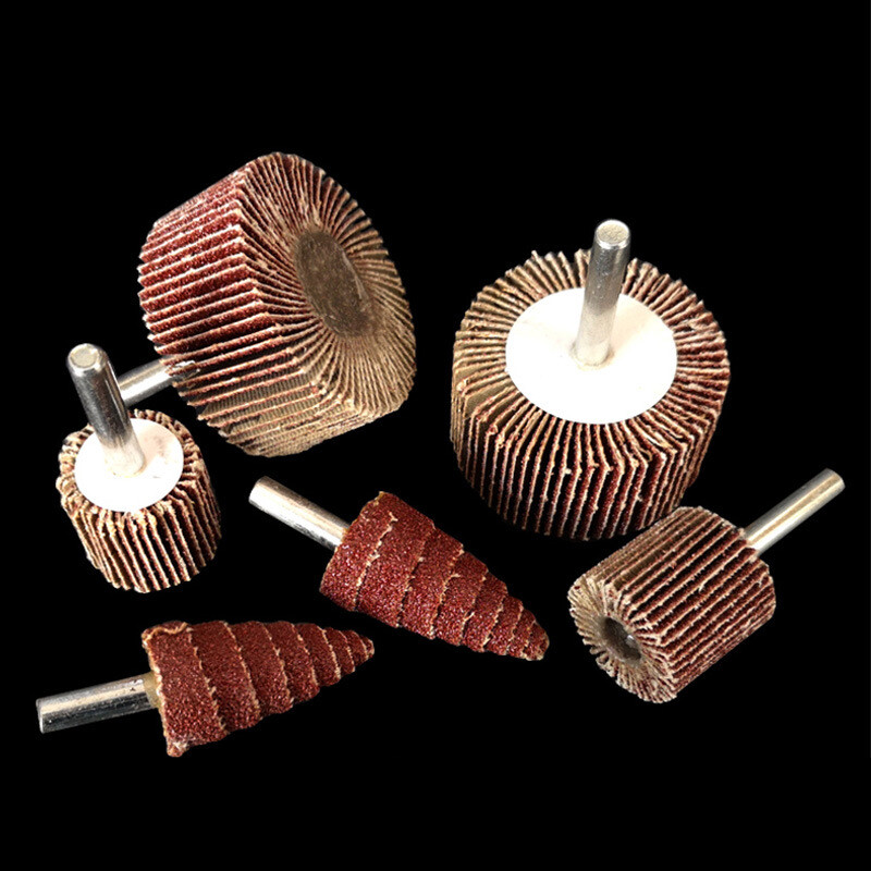 15-80mm Sanding Flap Wheel Disc Sandpaper Abrasive 1/4'' Shank Dia ...