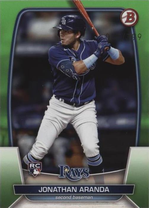 2023 Bowman - Jonathan Aranda #28 Neon Green /399 (RC) for sale online ...