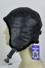 100% Real Leather Sheepskin Fur Helmet Biker Motorcycle Aviator Trapper ...