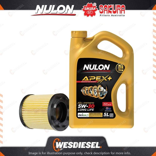 Sakura Oil Filter 5L APX5W30D1 Engine Oil Service Kit for Holden ...