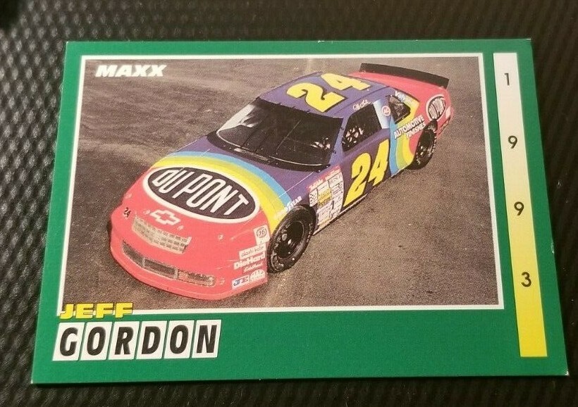 1993 Edition MAXX Race Cards JEFF GORDON Driver NASCAR ROOKIE CARD 168 ...