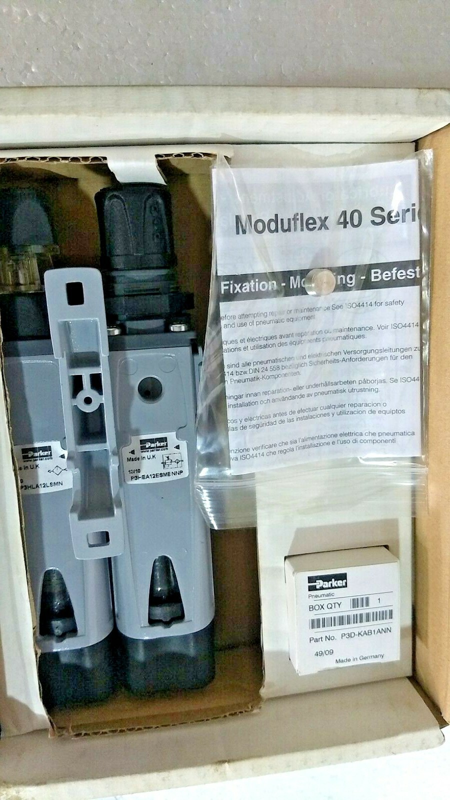 Parker P3HCA12SEMNGLMB Mini FRL Combination Unit with gauge - Made in ...