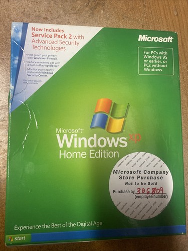 Microsoft Home Edition with SP2 (Retail) (1 User/s) - Full Version for ...