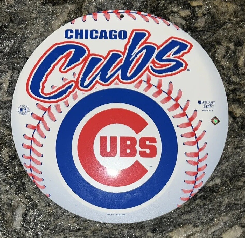Chicago Cubs Logo Chicago Cubs Baseball ROUND 12" Plastic Sign | eBay