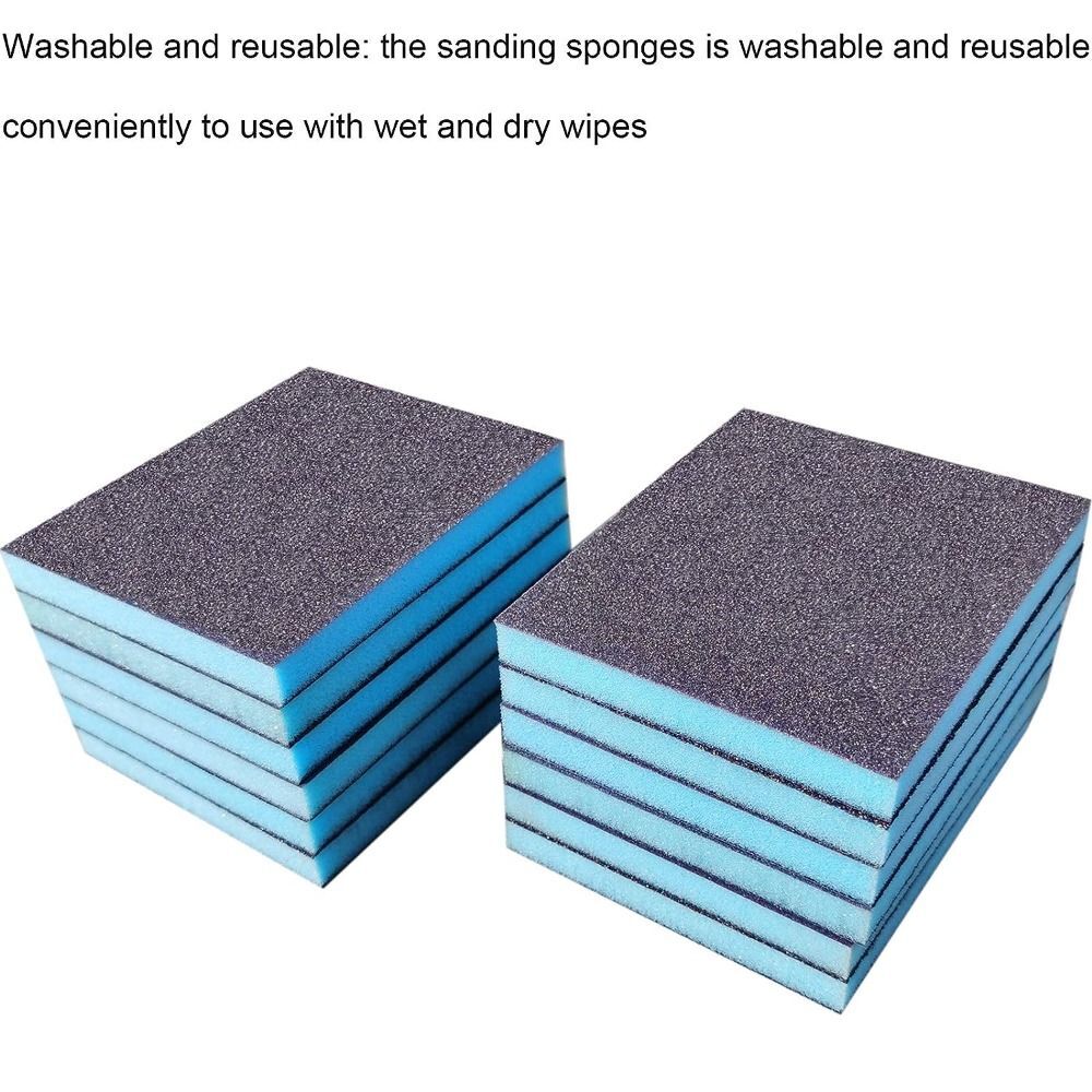 12Pcs 80 Grit Sanding Blocks Sand Sponge Coarse Grade Polishing Wood ...