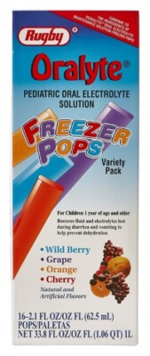 ORALYTE FREEZER POP 16X63ML WATSON electrolytes/dextrose ORAL SOLUTION ...