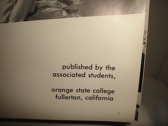 1964 ORANGE STATE COLLEGE FULLERTON, CA --YEARBOOK THE TITAN-- ELEPHANT ...
