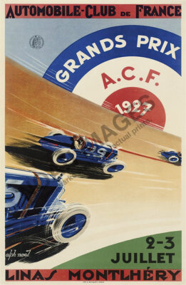 Gran Prix ACF vintage AZuto Club of France event poster 16x24 | eBay