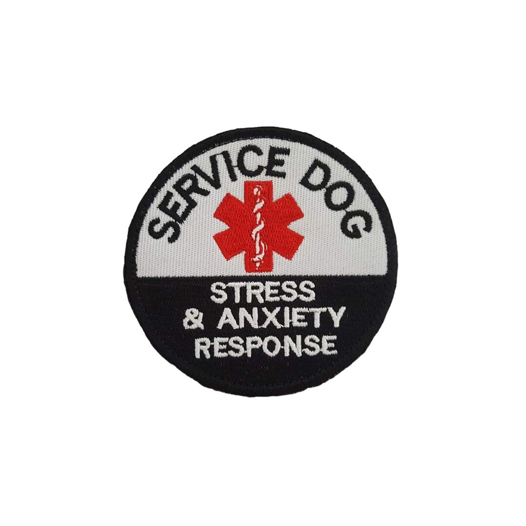 Service Dog in Training/Working/Stress & Anxiety Embroidered Hook ...