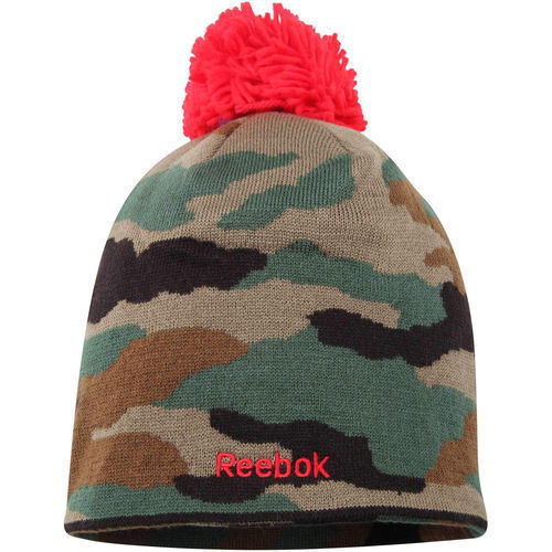 NHL Reebok Chicago Blackhawks Camouflage Cuffless Knit Beanie Toque Hat ...