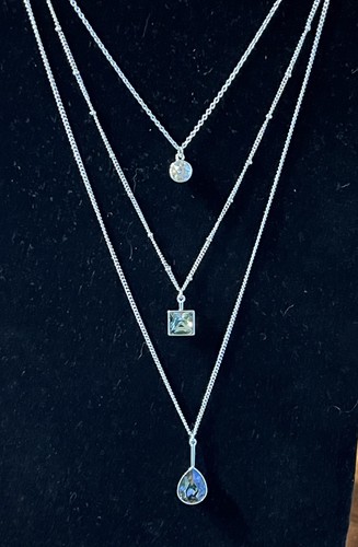 New Touchstone Crystal By Swarovski Black Necklace Triple Strand | eBay