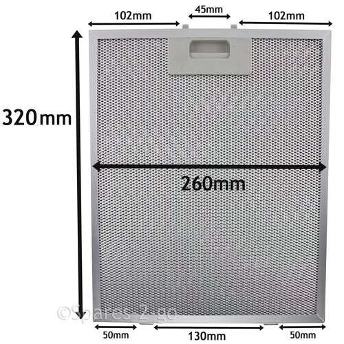 Metal Mesh filter For PROLINE Cooker Hood Extractor Vent Fan 320 x 260 ...