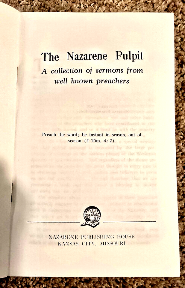 THE NAZARENE PULPIT SERMONS HOLINESS MINISTERS CHURCH OF NAZARENE | eBay
