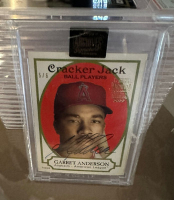 Garret Anderson Ball Players Cracker Jack 5/6 Limited Card Auto | eBay