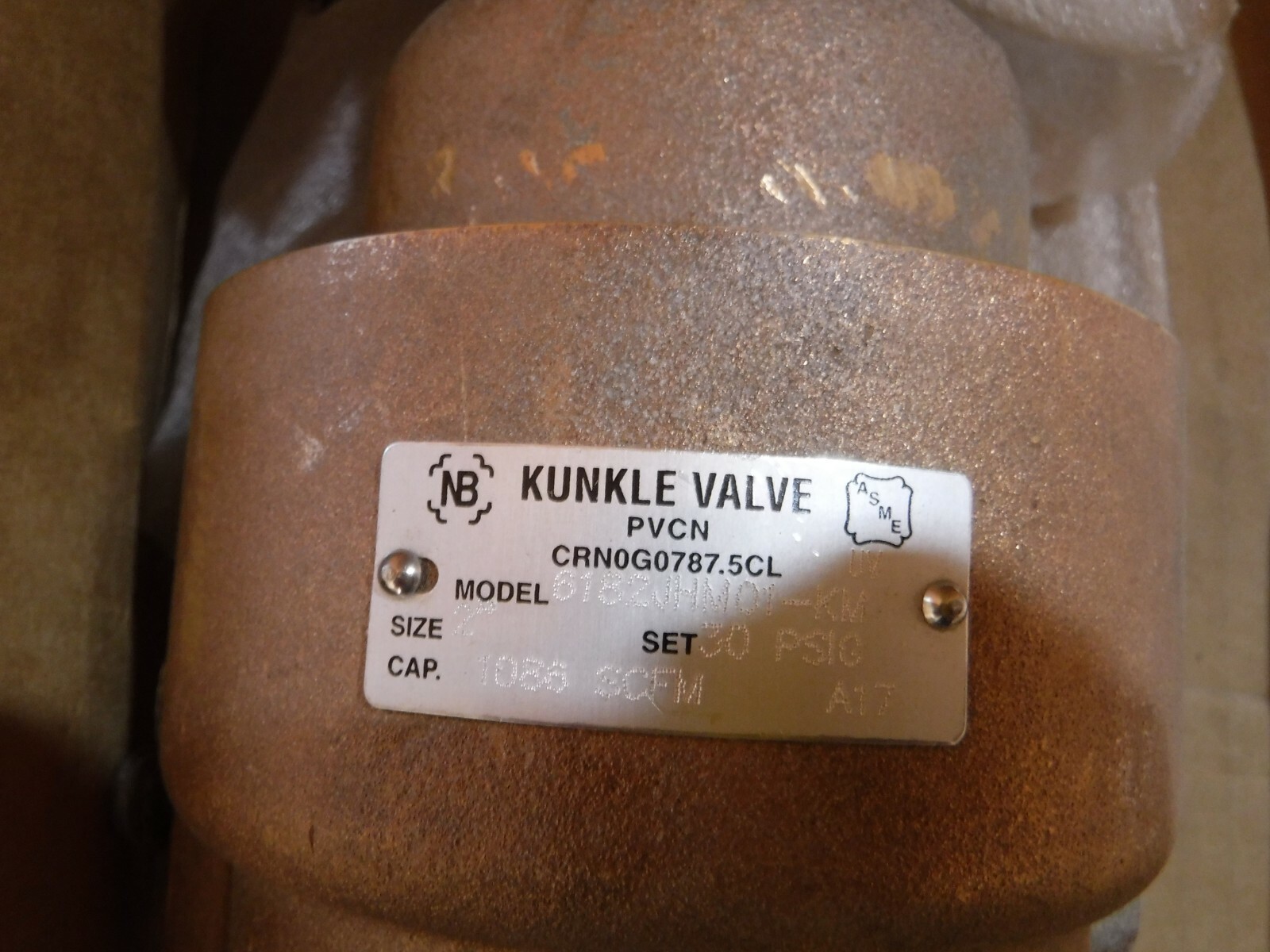 KUNKLE BRASS BRONZE RELIEF VALVE 6182JHM01-KM 30 PSI 2" 1086 SCFM | eBay