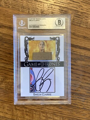 Emilia Clarke Autograph Trading Card Beckett Certified Game of Thrones ...