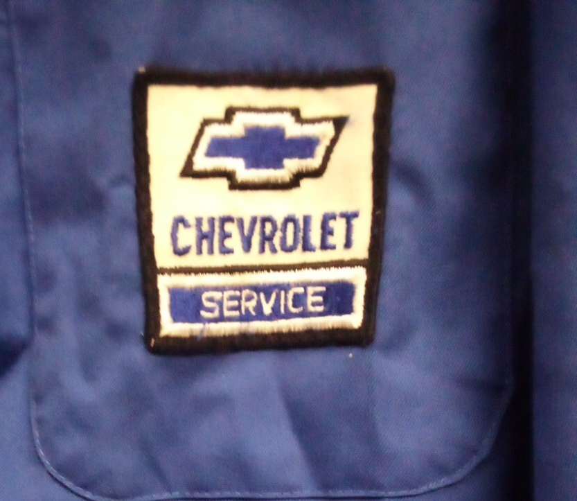 VTG 1980s CHEVROLET SERVICE DEPT WORK WEAR UNIFORM PATCH SHIRT SIZE ...