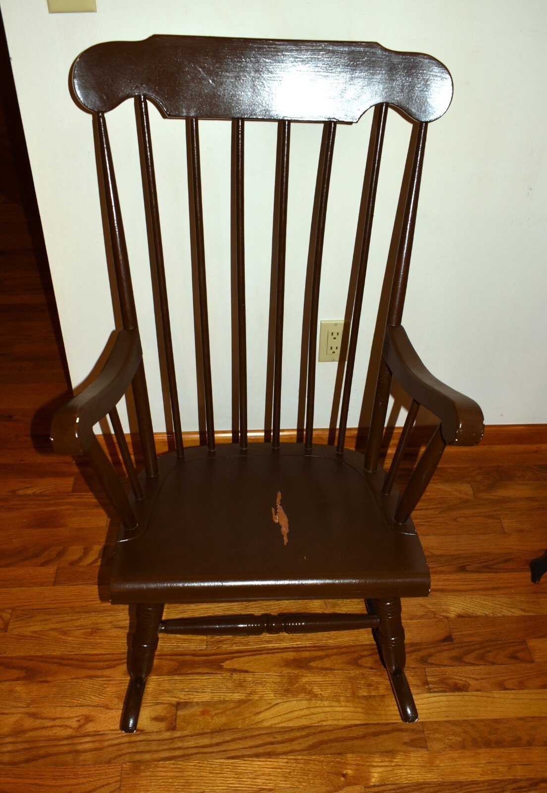Antique Bent Wood Windsor Colonial Rocking Chair Rocker 40.5 " Tall | eBay