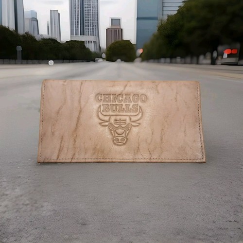 Chicago Bulls Checkbook Cover Wallet Leather Embossed Officially ...