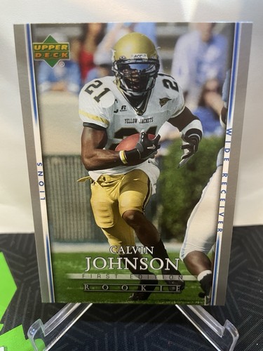 CALVIN JOHNSON ROOKIE CARD 2007 RC 1st Edition Upper Deck Football ...