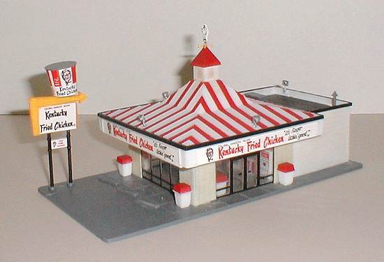 Kentucky Fried Chicken Restaurant KFC 213x108mm HO 1/87 Scale Kit Life ...