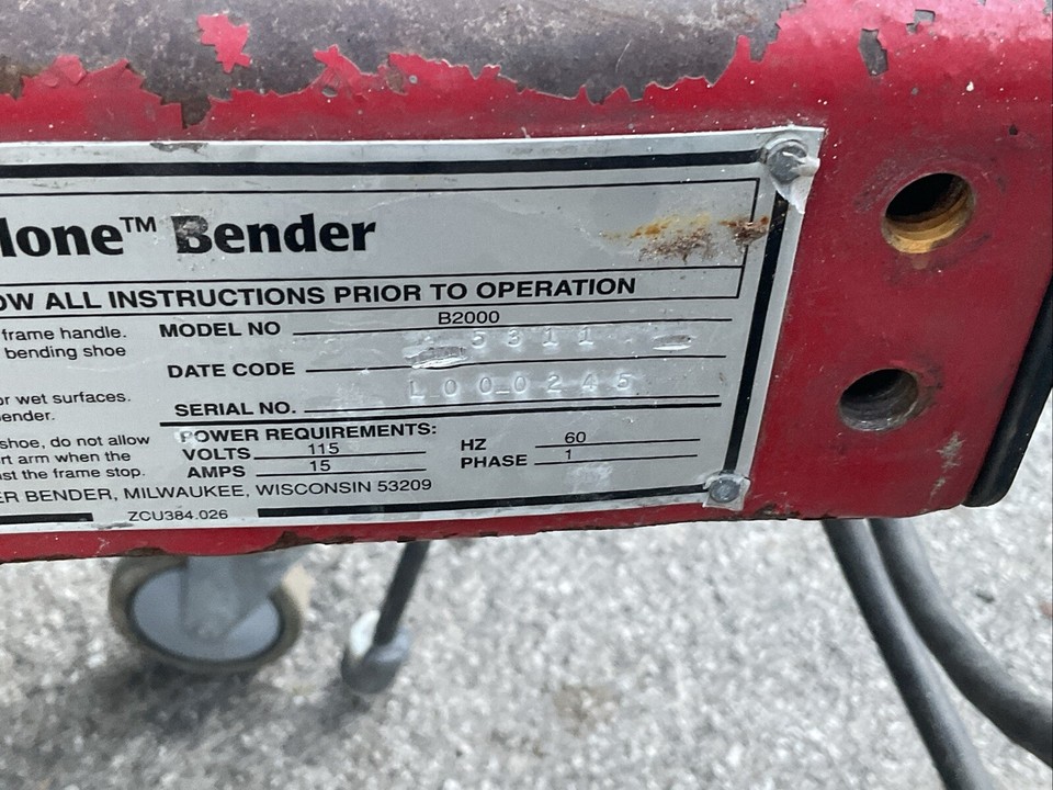 GB ENERPAC CYCLONE B2000 CONDUIT BENDER (UNIT 3) | eBay