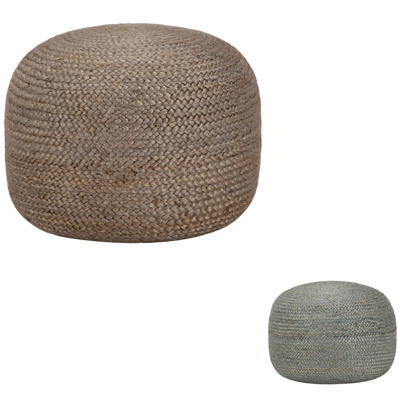 Handmade Pouffe Jute Living Room Foot Rest Stool Ottoman Multi Colours ...