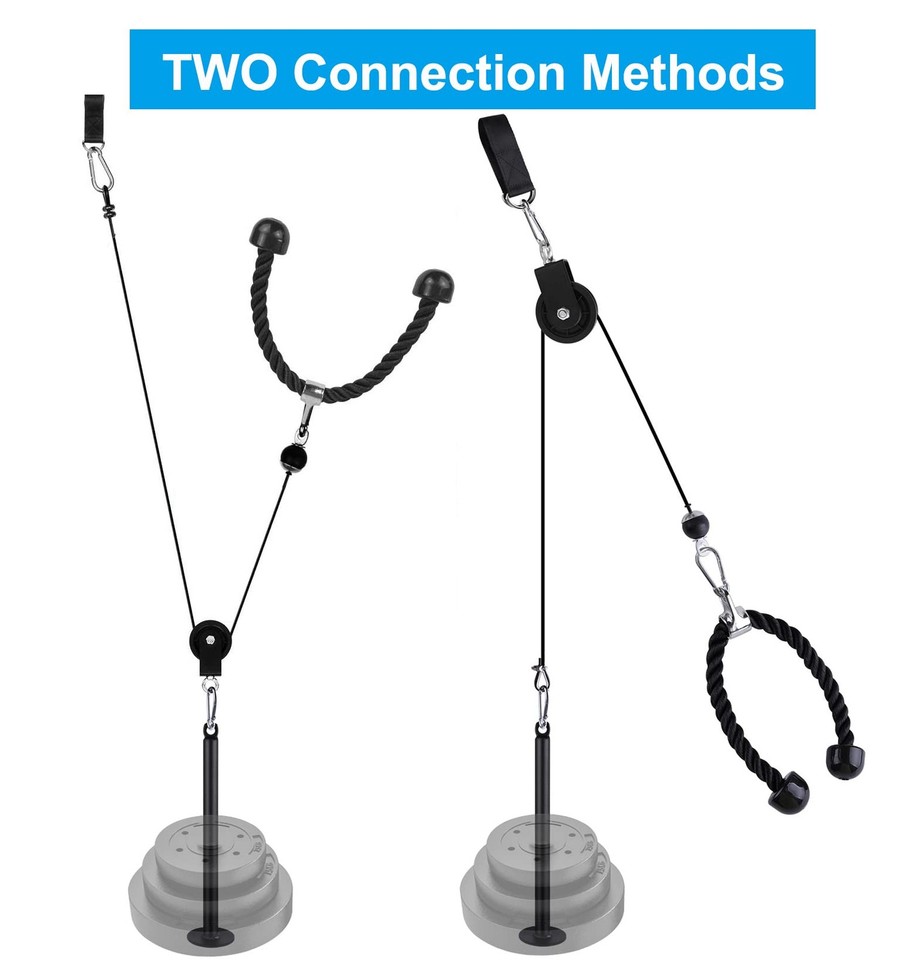 LFJ LAT Pull Down and Lift Weight Pulley System Cable Universel, Black ...