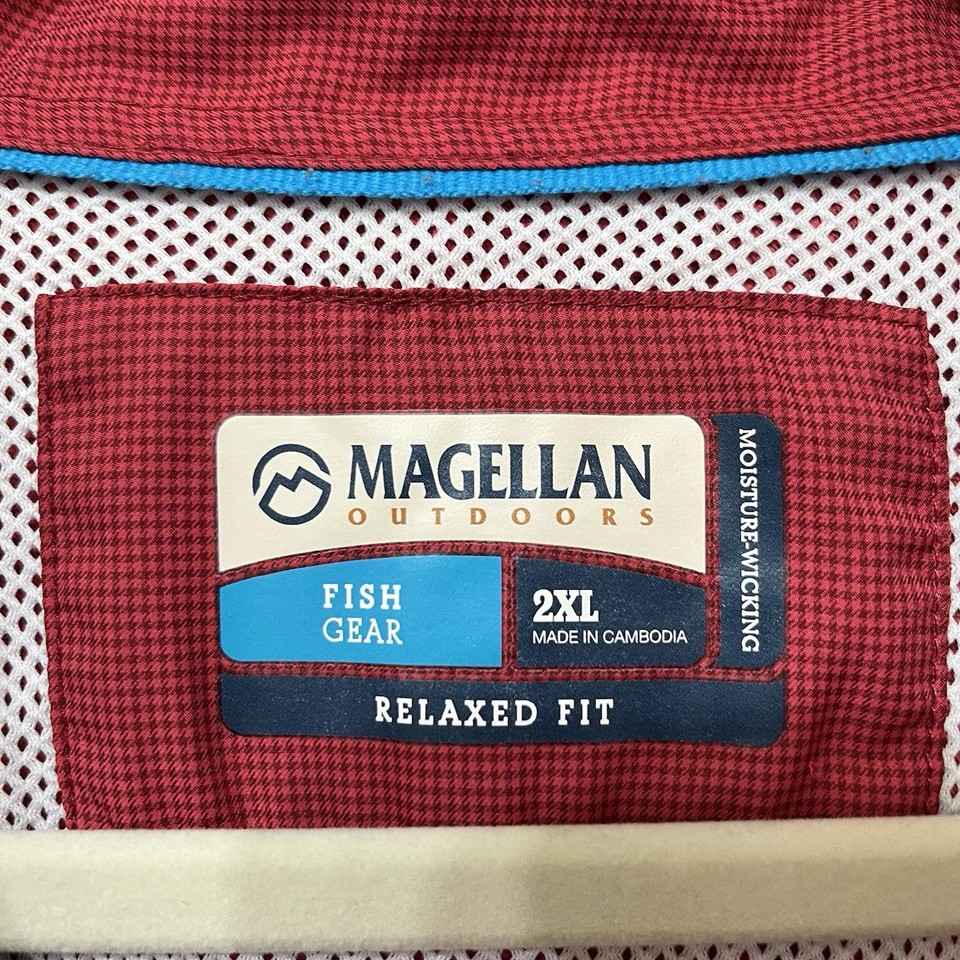 Magellan Fish Gear Men’s Shirt Sz 2XL Relaxed Fit Moisture Wicking ...