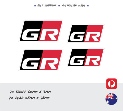 Gazoo Racing CALIPER BRAKE STICKERS SET OF 4 FRONT AND BACK BREAKS | eBay