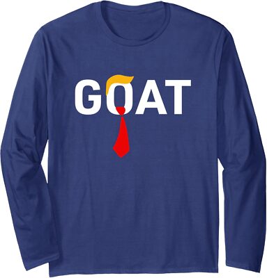 GOAT Vote Trump 2024 Funny Support Republican Long Sleeve Tshirt | eBay
