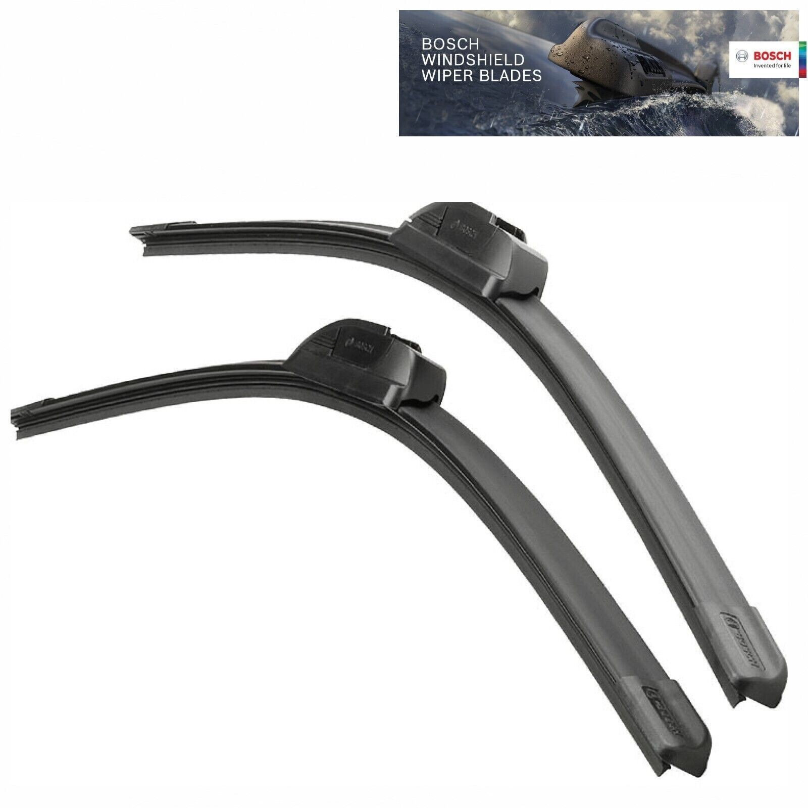 NEW OEM BOSCH ICON 24A" + 19B" Windshield Wiper Blade Up To 40% Longer ...