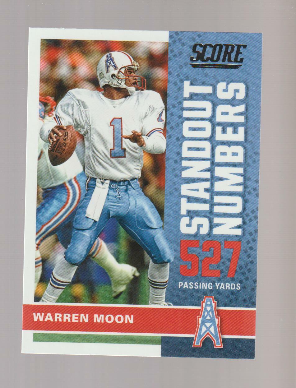 2017 Panini Score Standout Numbers #3 Warren Moon card, Houston Oilers ...