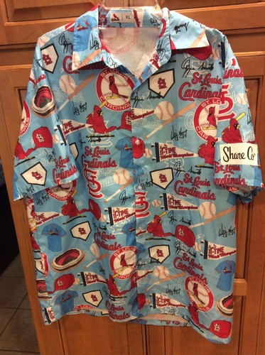 Shane Co St Louis Cardinals Mens Size XL Multicolor Button Down Graphic ...