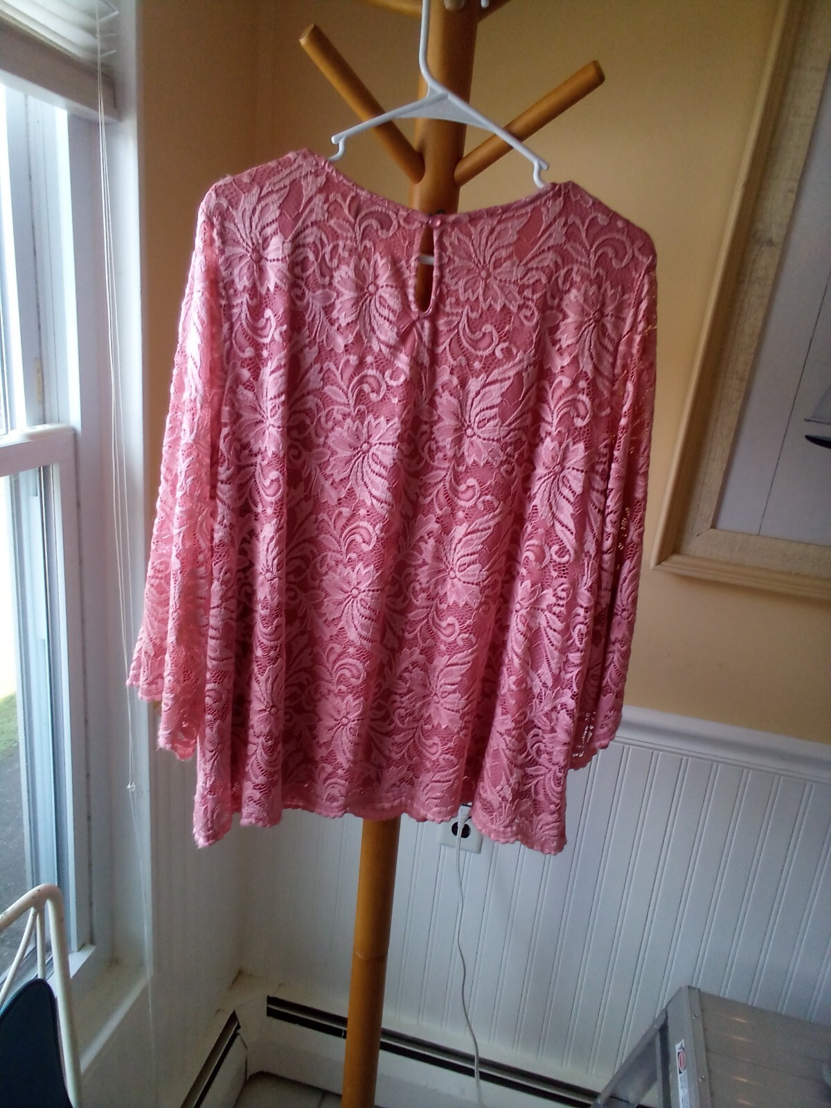 Pre-owned woman's size 2X round neck 3/4 sleeve pink top | eBay