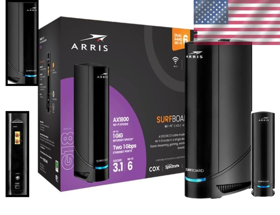 SURFboard G18 Cable Modem Router - 1.8 Gbps Speed and Enhanced Security ...