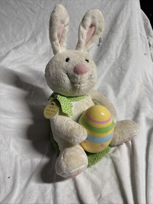 HALLMARK ROCKIN RABBIT ANIMATED SINGING EASTER BUNNY CHICK EGG PLUSH ...